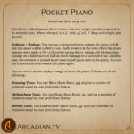Pocket Piano – DnD New Magic Item - Arcadian Media