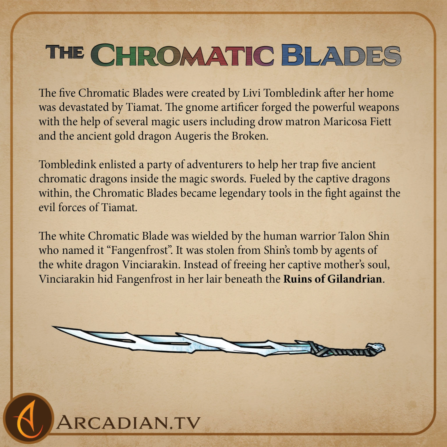 Fangenfrost – DnD new magic sword - Arcadian Media