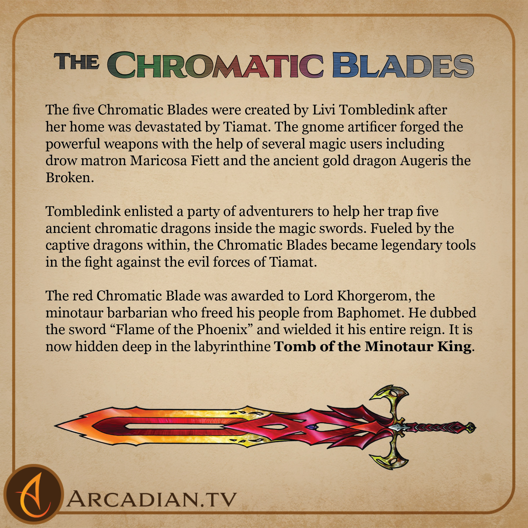 Flame of the Phoenix – DnD new magic sword - Arcadian Media