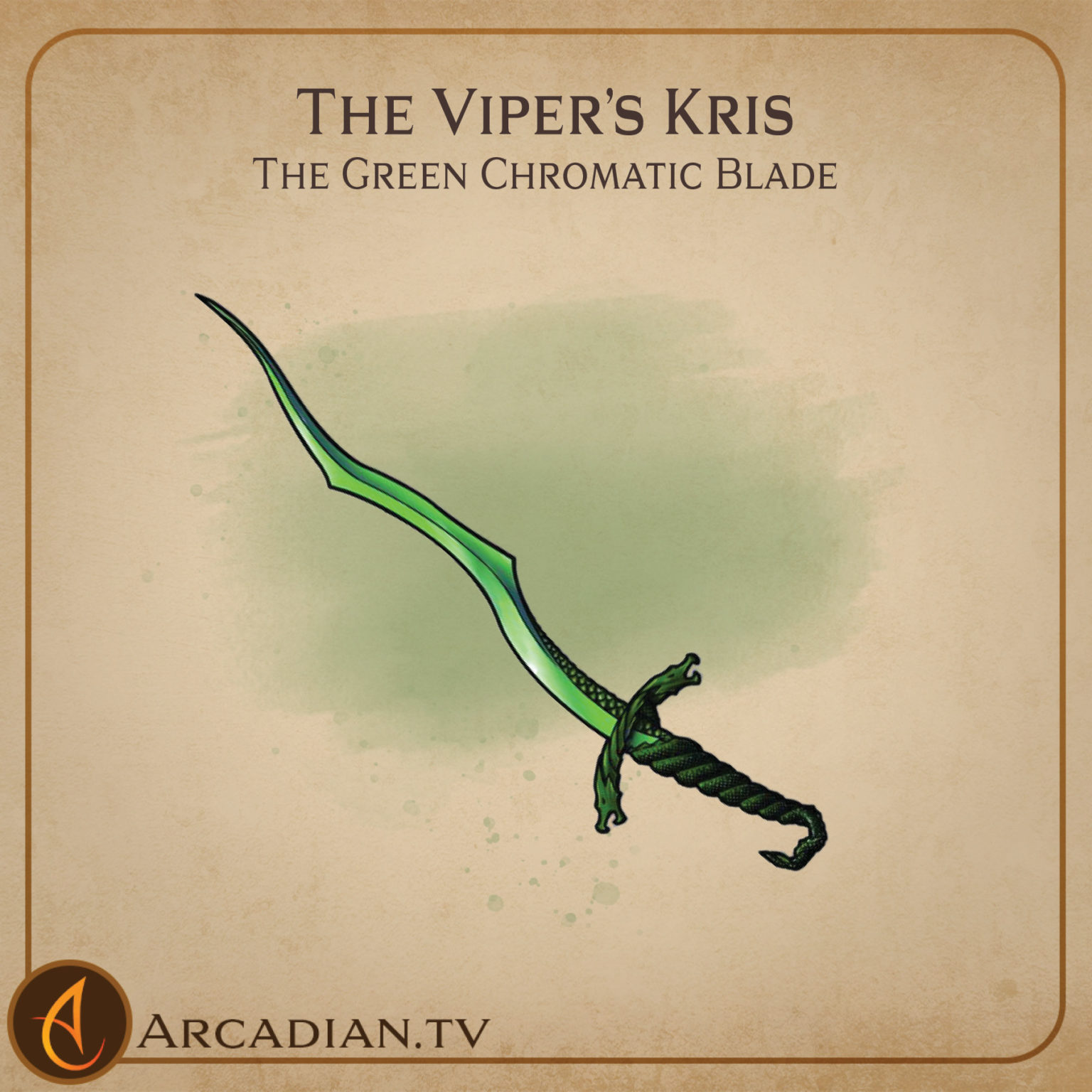 The Viper’s Kris – DnD new magic sword - Arcadian Media