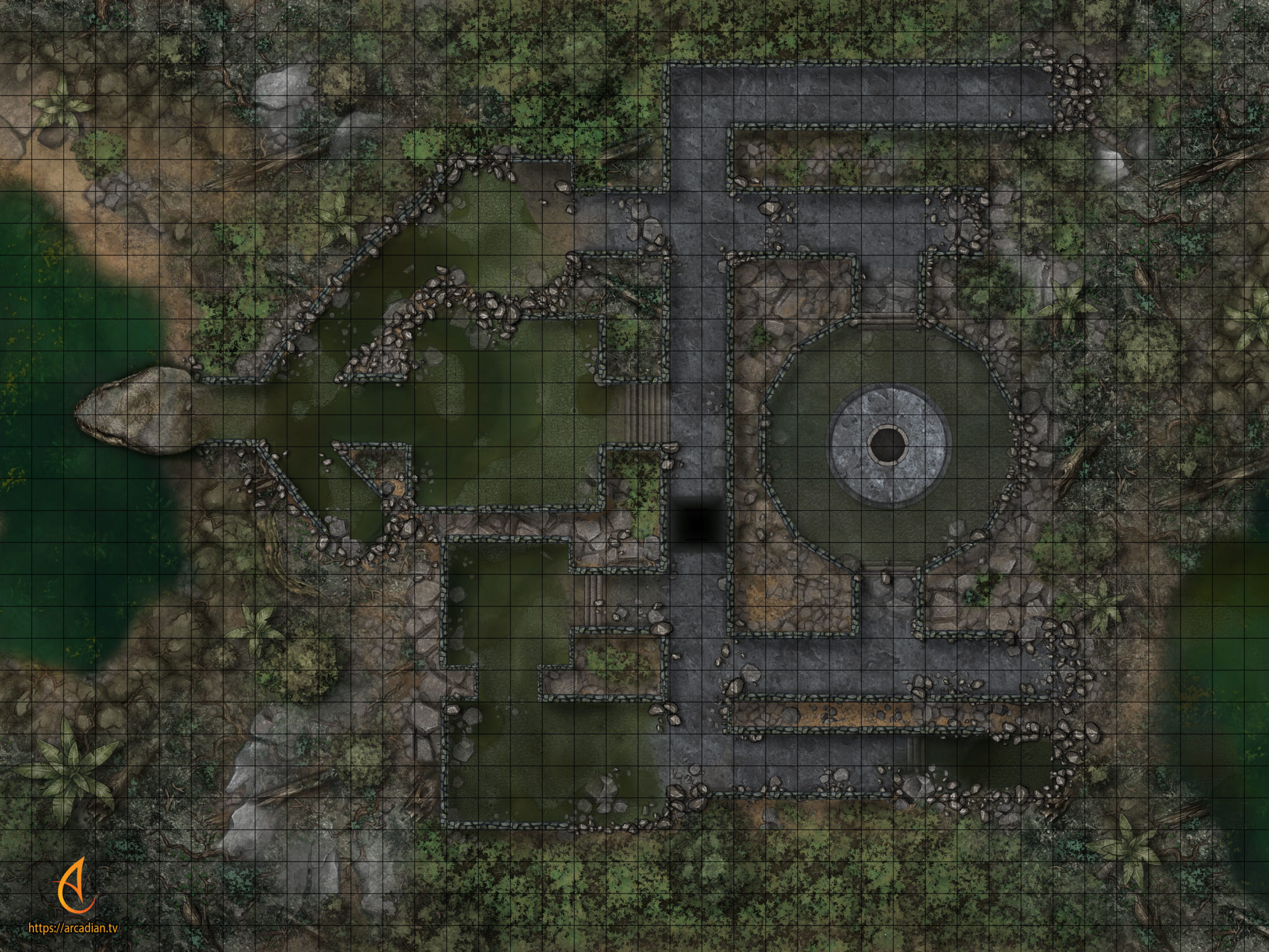 Temple of the Viper Queen – DnD battle map - Arcadian Media