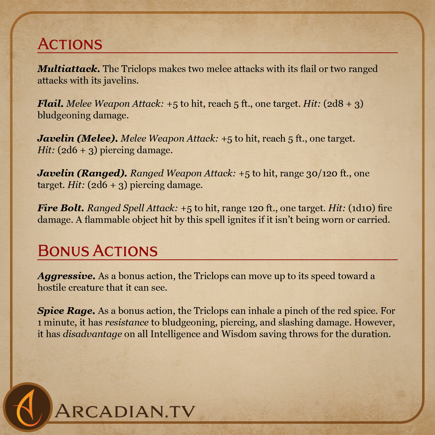 The Triclops – DnD new NPC and magic item - Arcadian Media