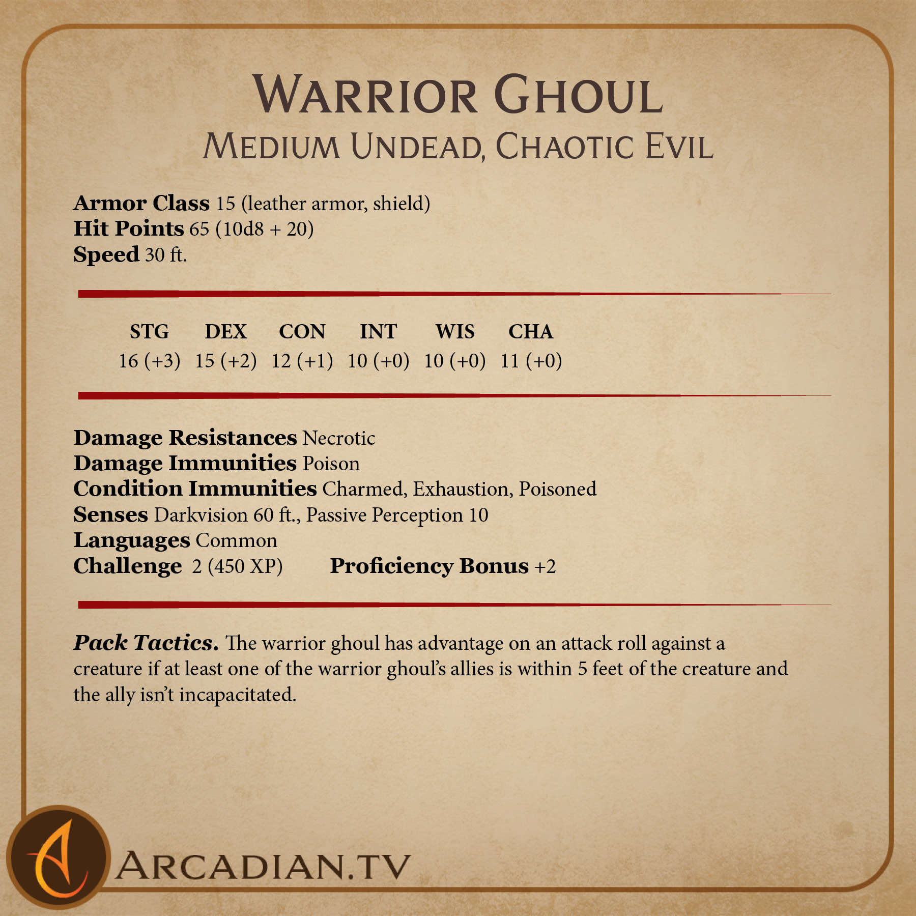 Warrior Ghoul – new DnD undead monster - Arcadian Media