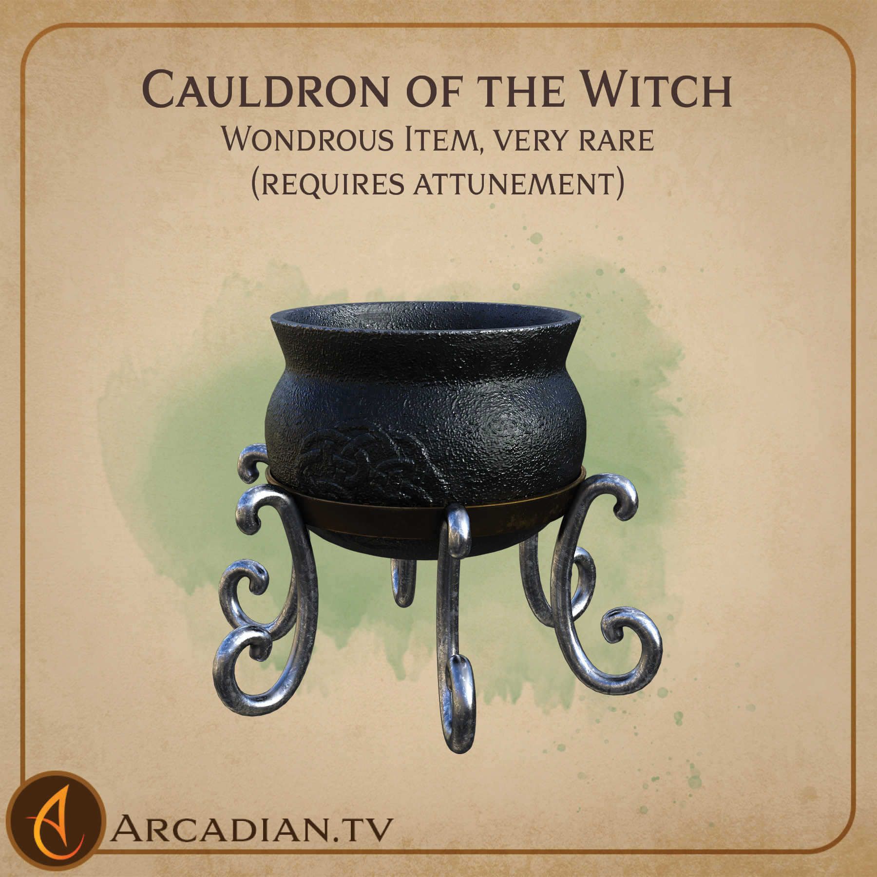 Cauldron of the Witch – new DnD magic item - Arcadian Media