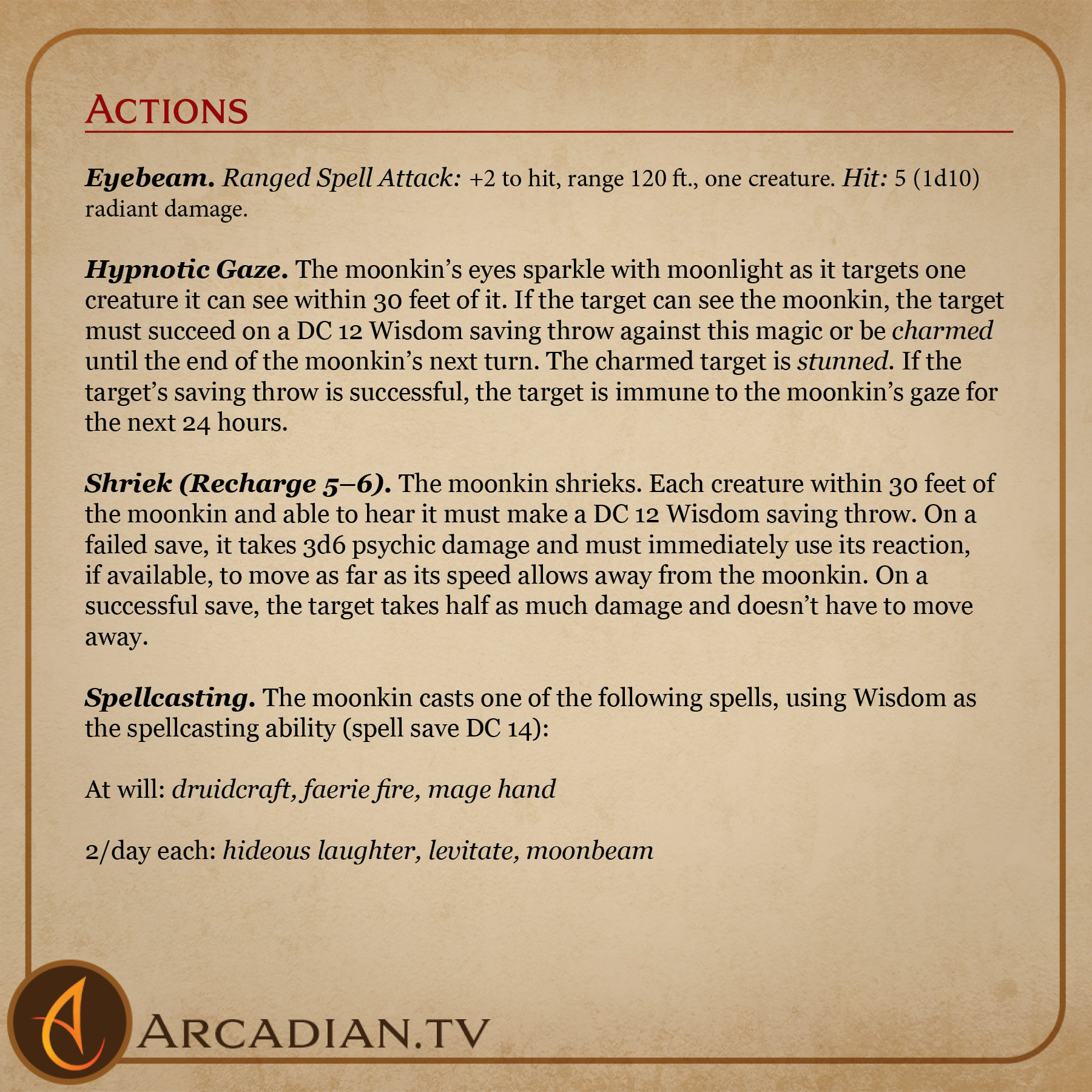 Moonkin – new DnD mischievous fey creature - Arcadian Media