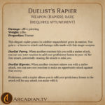 Duelist’s Rapier – new magic weapon for DnD - Arcadian Media