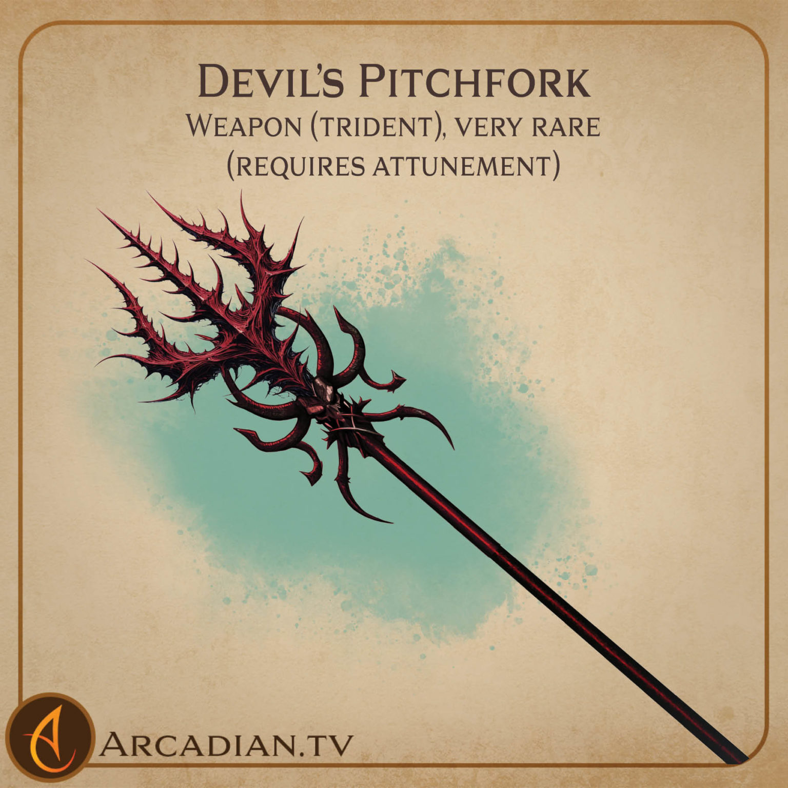 Devil’s Pitchfork – new DnD magic weapon - Arcadian Media