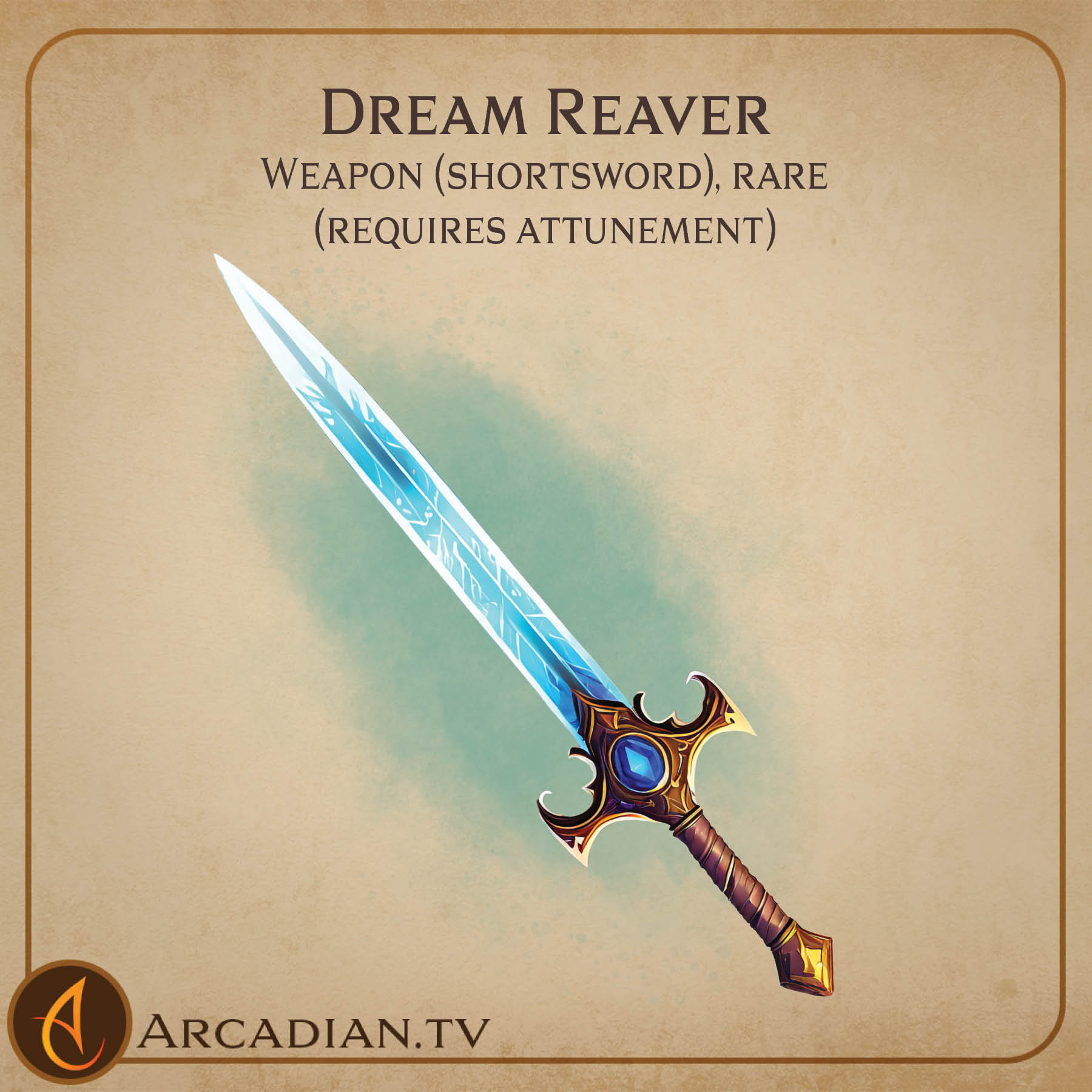 Dream Reaver – new magic shortsword for DnD - Arcadian Media