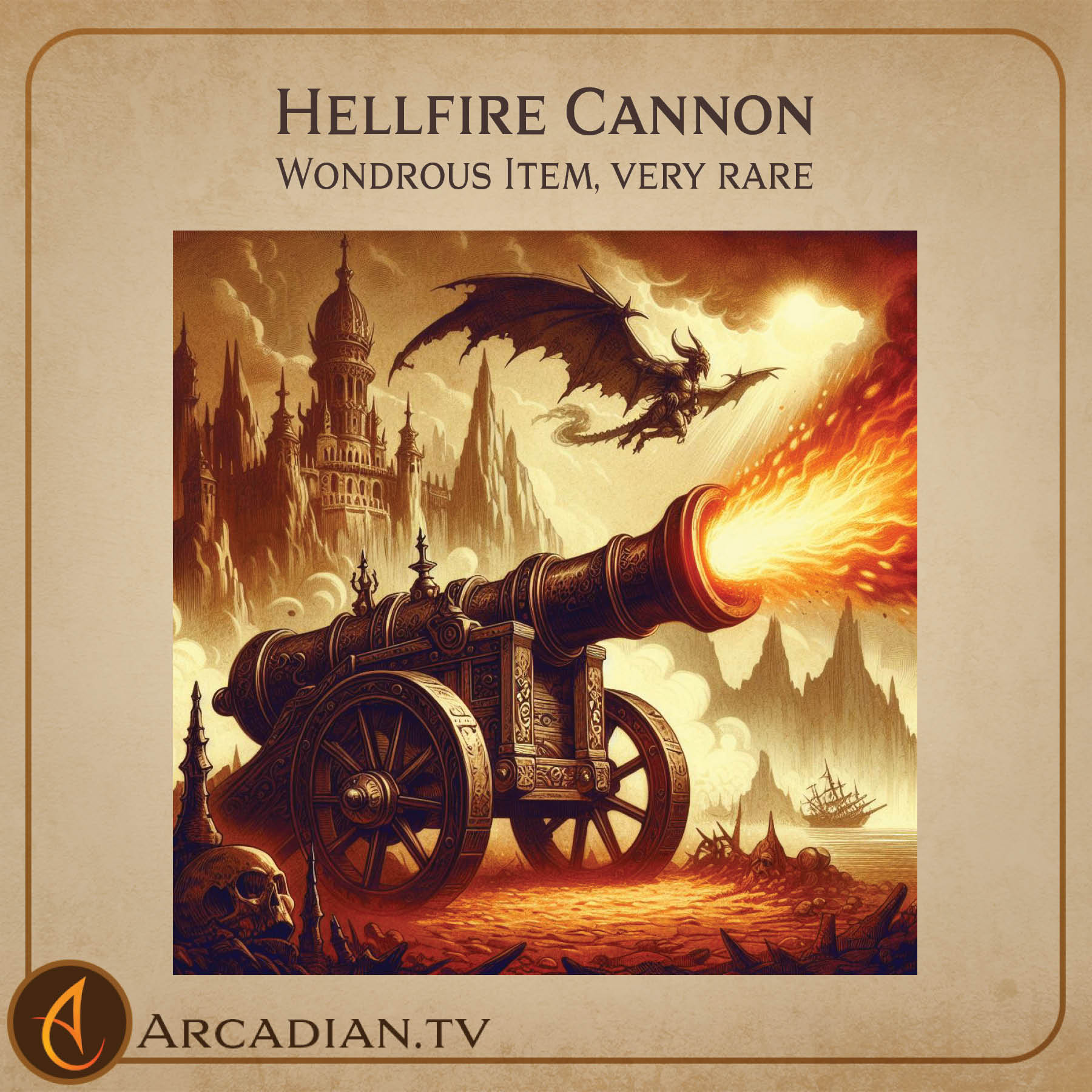 Hellfire Cannon – new DnD magic weapon - Arcadian Media
