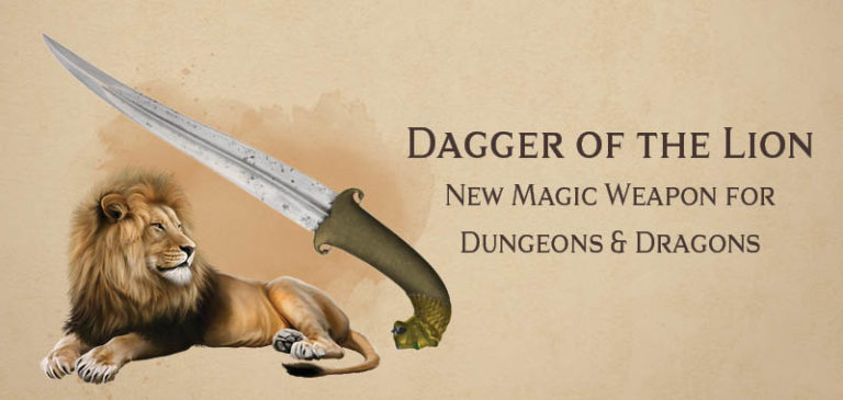 Dagger of the Lion – new DnD magic weapon - Arcadian Media