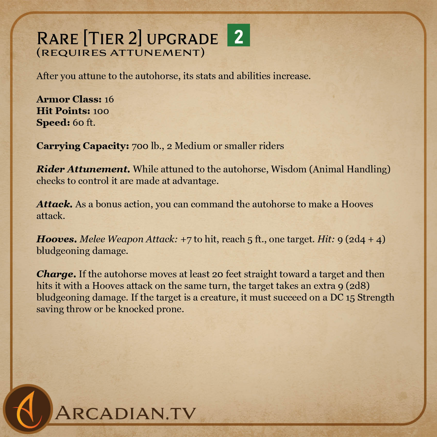 Autohorse – new magic construct for DnD - Arcadian Media