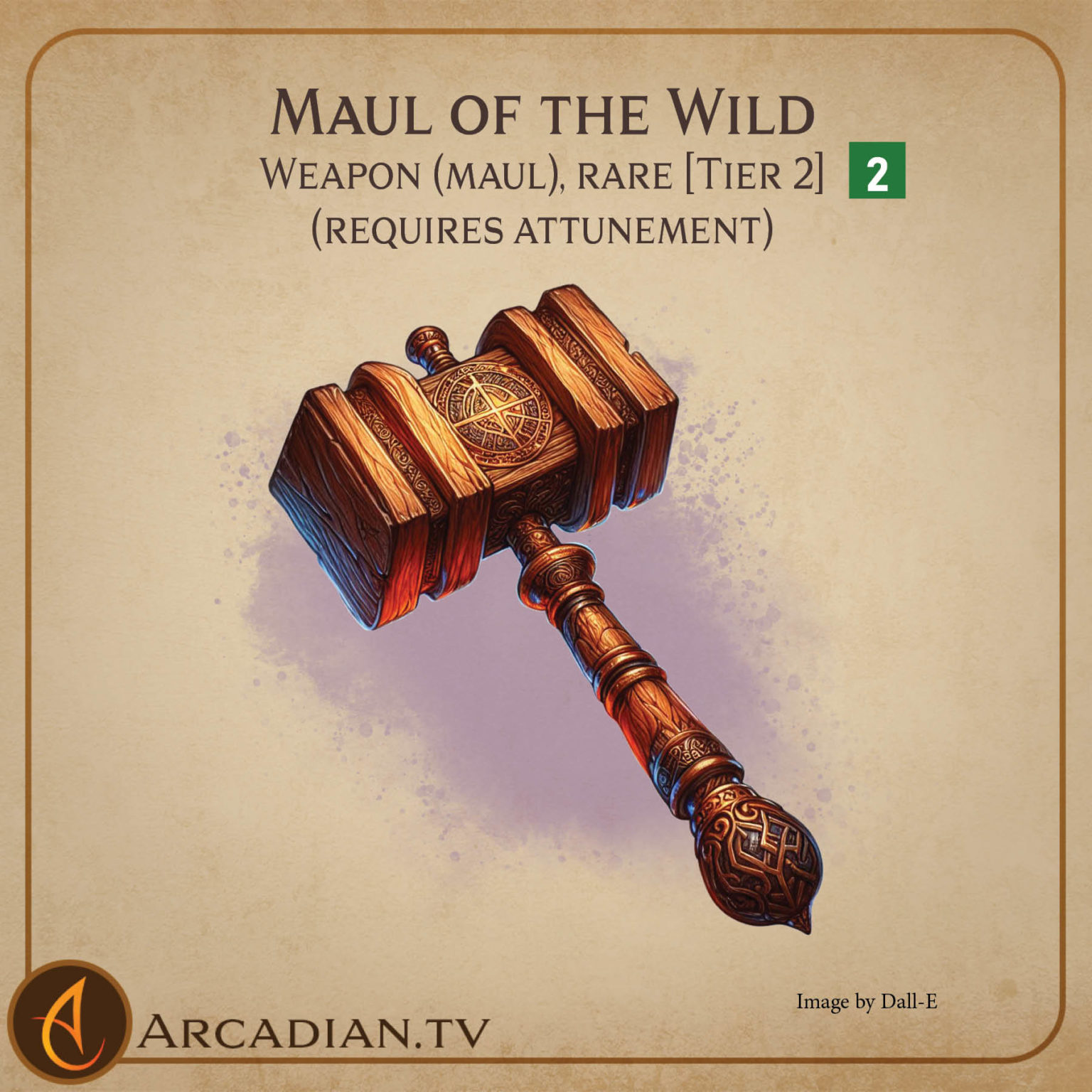 Maul of the Wild – new DnD magic weapon - Arcadian Media