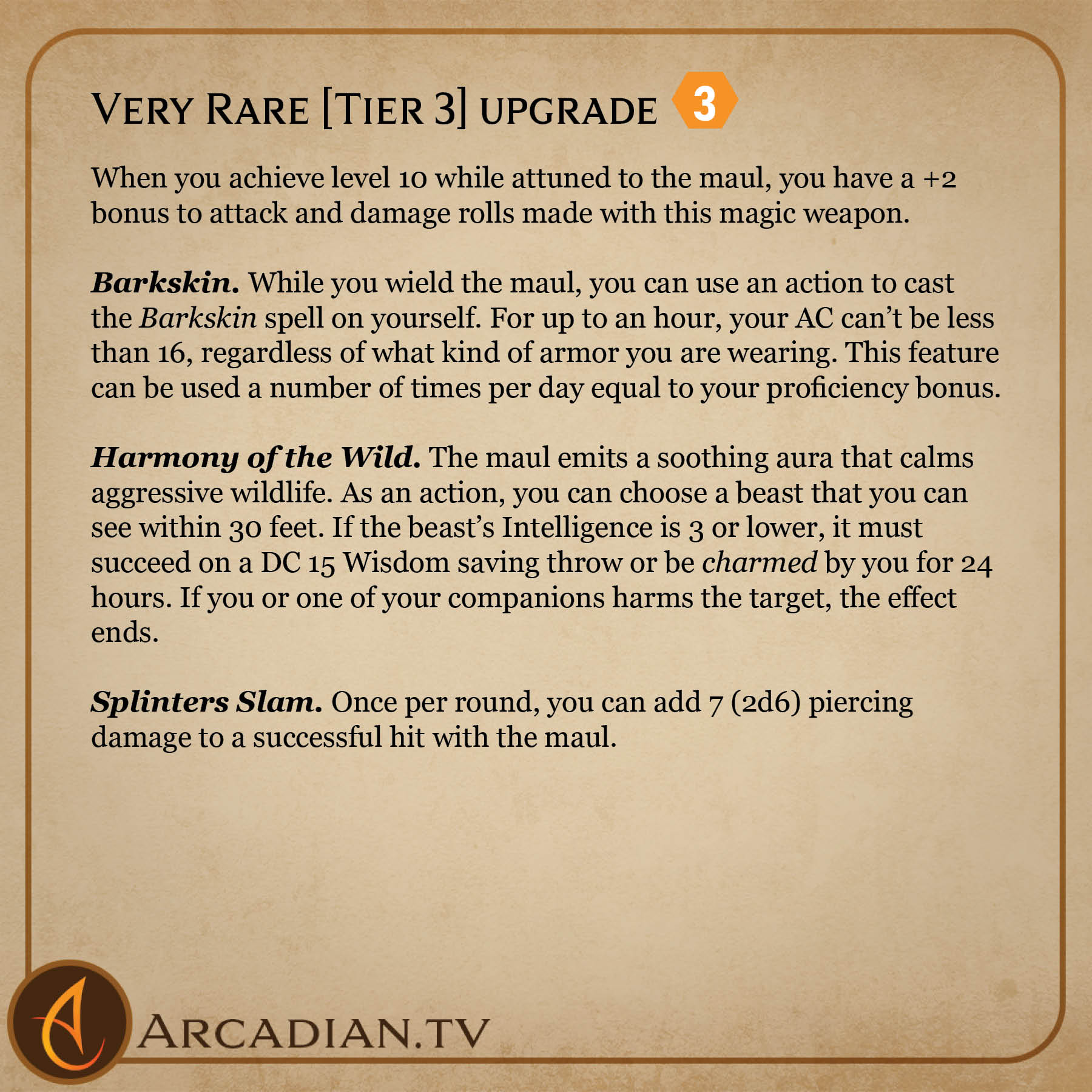 Maul of the Wild – new DnD magic weapon - Arcadian Media