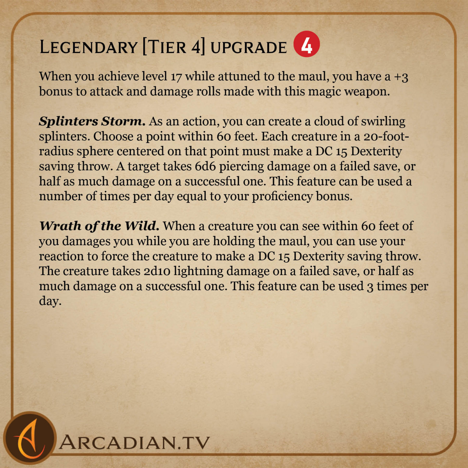 Maul of the Wild – new DnD magic weapon - Arcadian Media