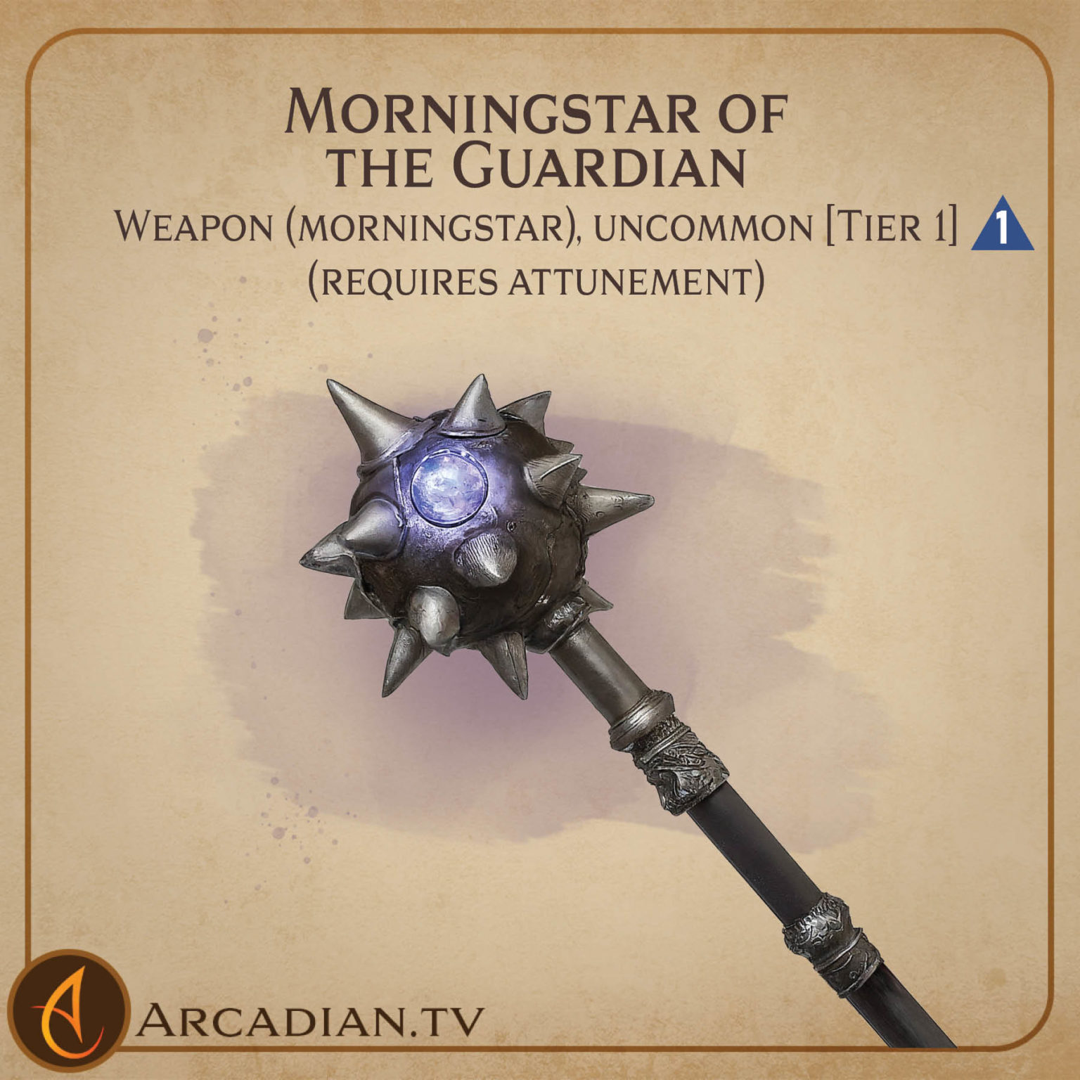 Morningstar of the Guardian DND magic item - Arcadian Media