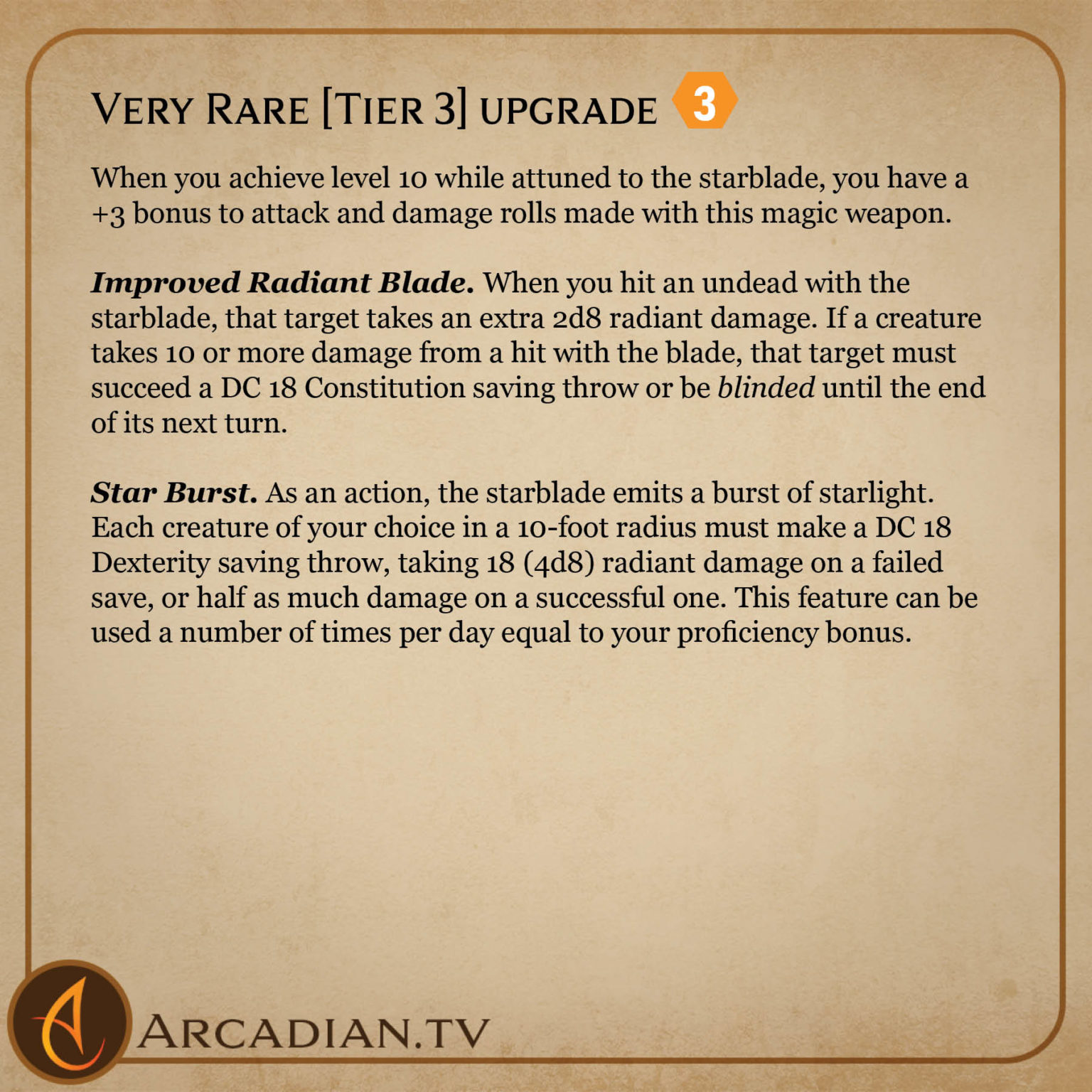 Starblade Rapier – new DnD magic weapon - Arcadian Media
