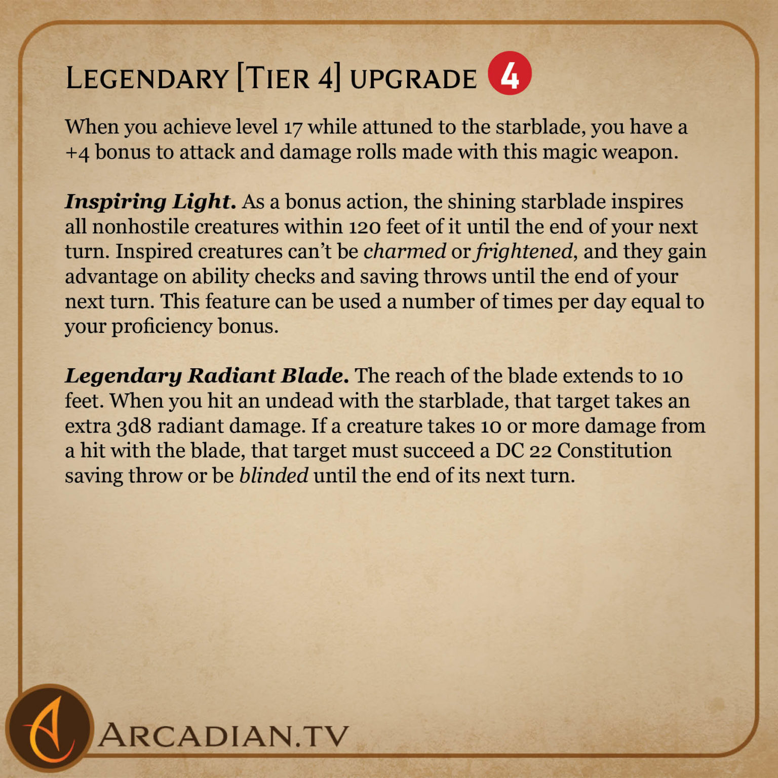 Starblade Rapier – new DnD magic weapon - Arcadian Media