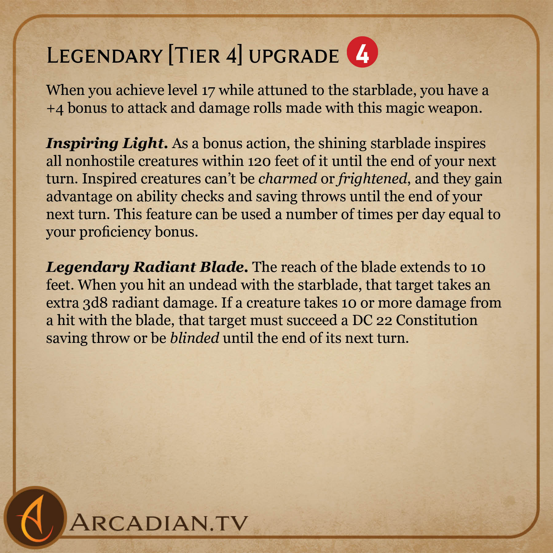 Starblade Rapier – new DnD magic weapon - Arcadian Media