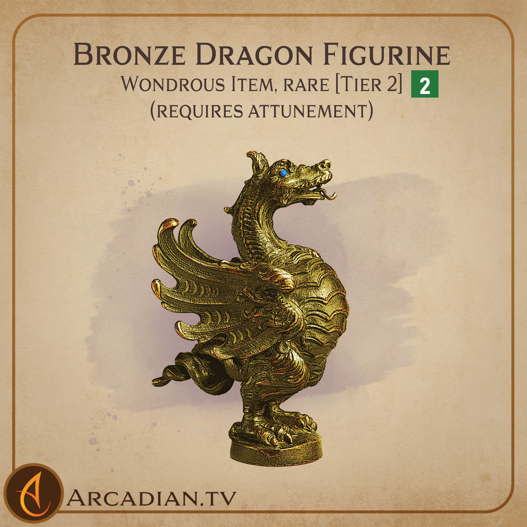Bronze Dragon Figurine – new DnD magic item - Arcadian Media