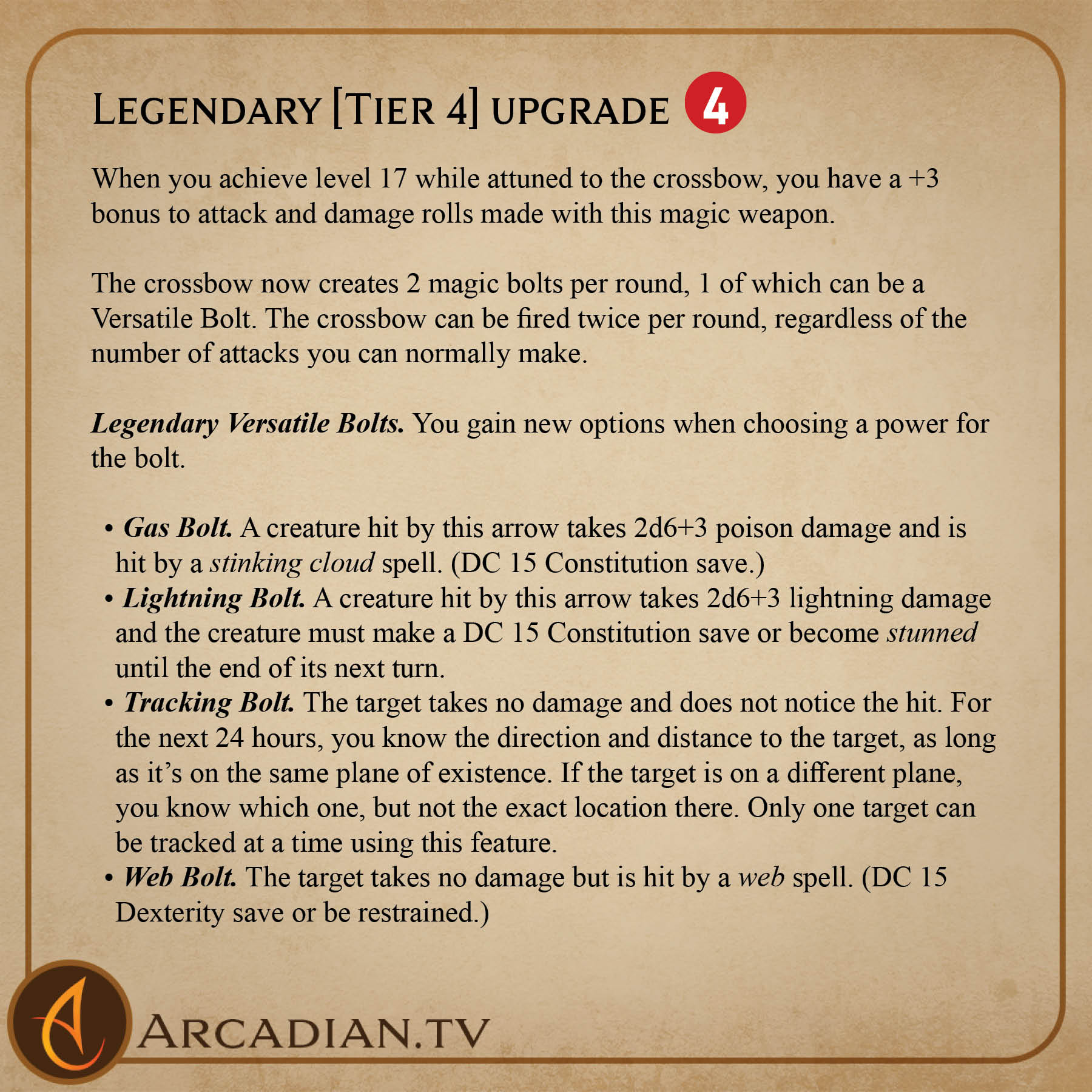 Crossbow of Versatility – DnD magic weapon - Arcadian Media