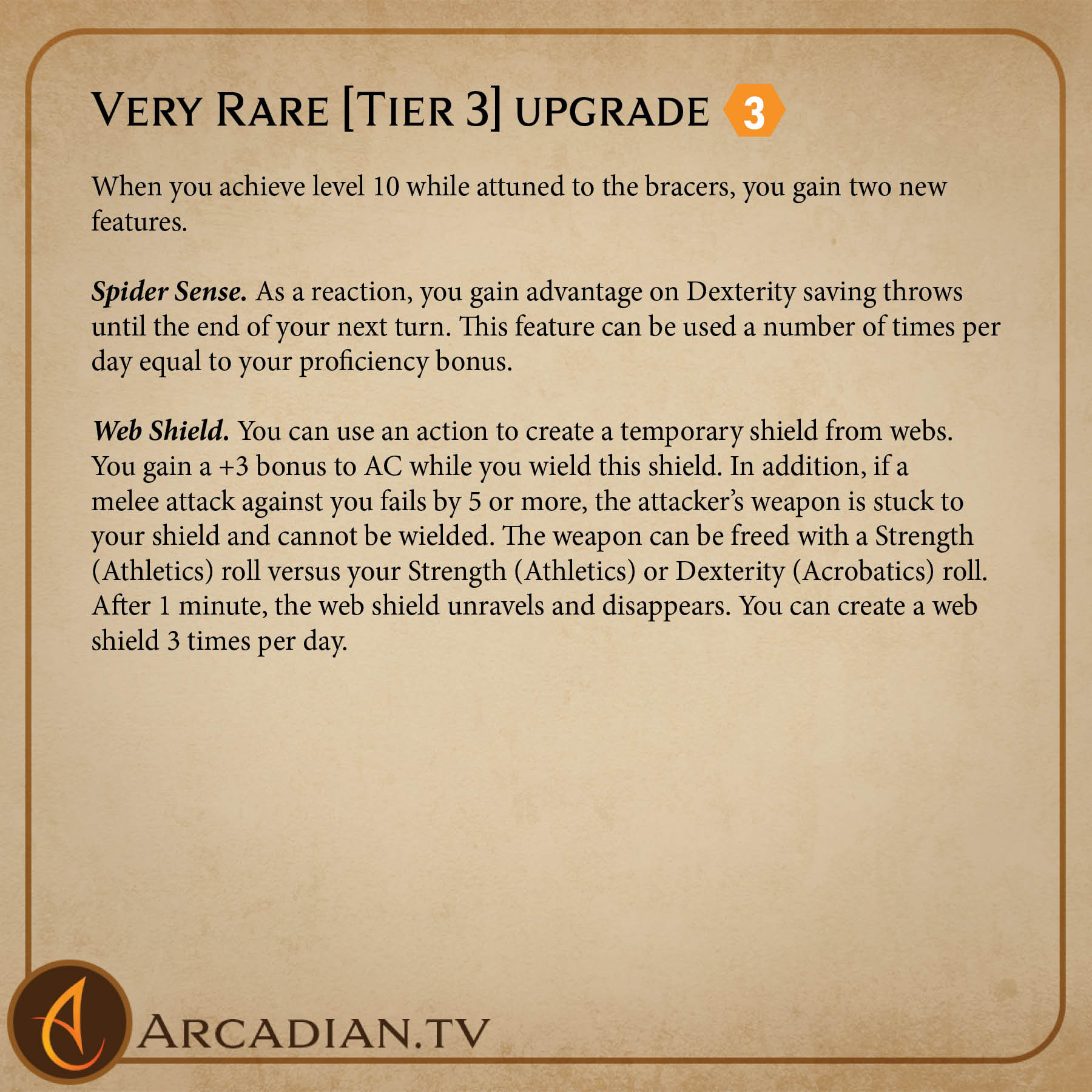 Bracers of Web Slinging – DnD magic item - Arcadian Media