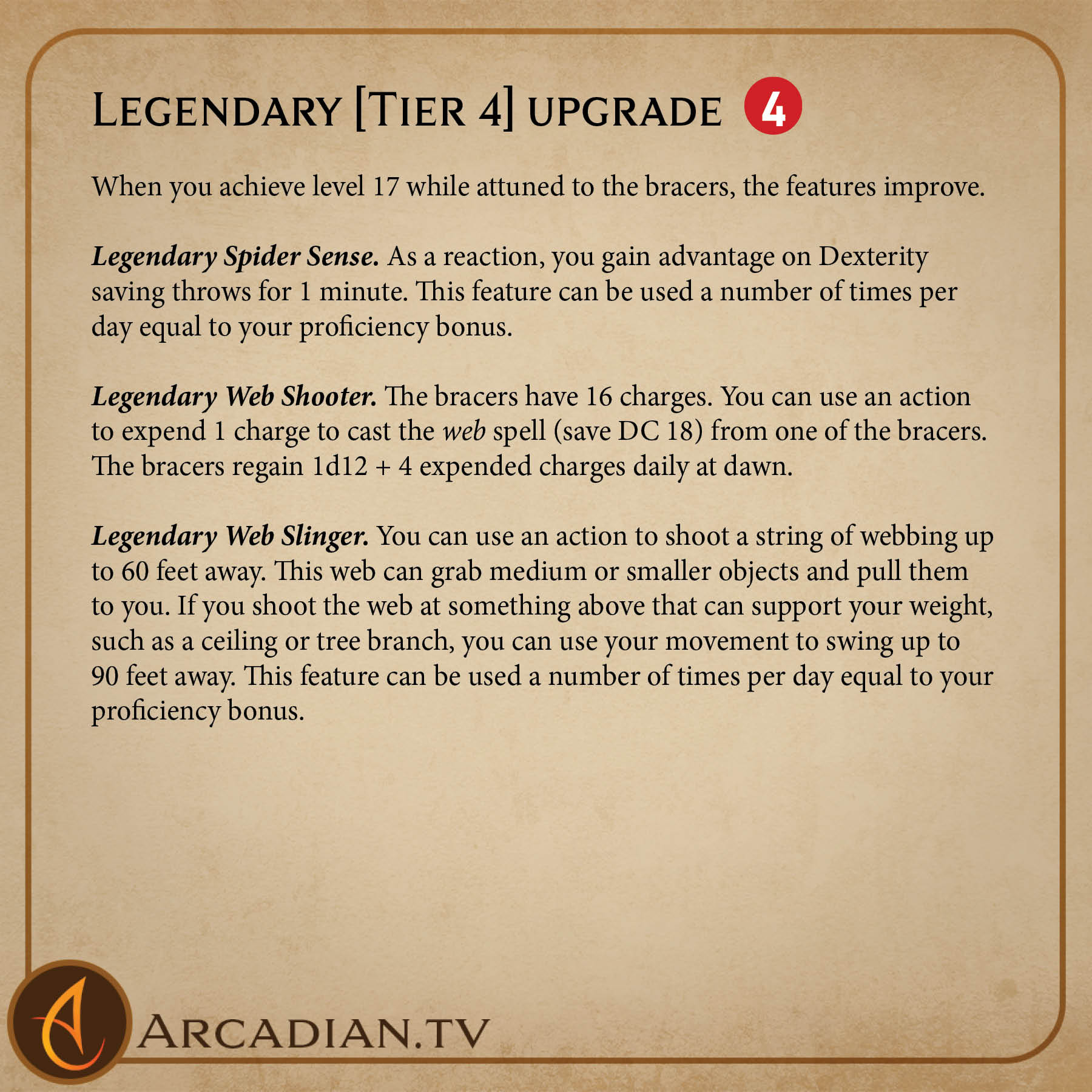 Bracers of Web Slinging – DnD magic item - Arcadian Media