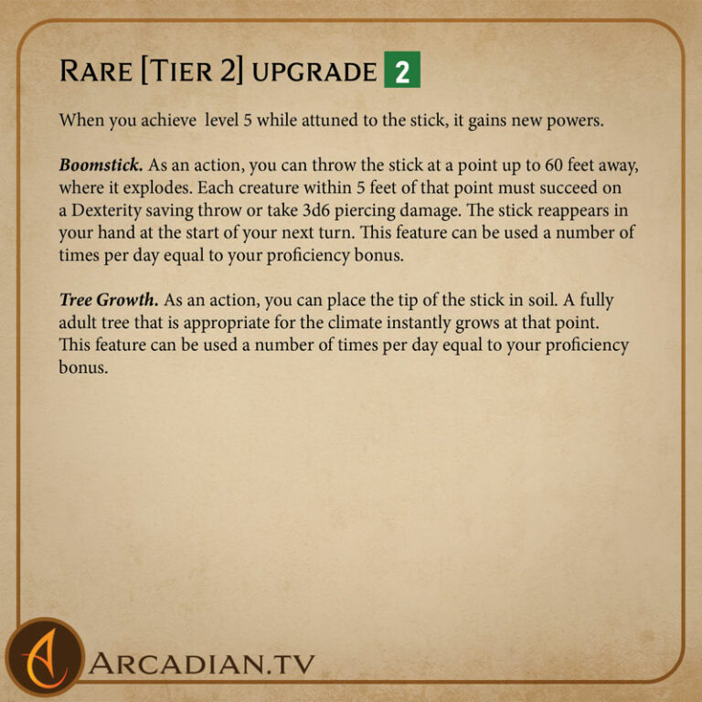 Aria’s Magic Stick – new DnD magic item - Arcadian Media